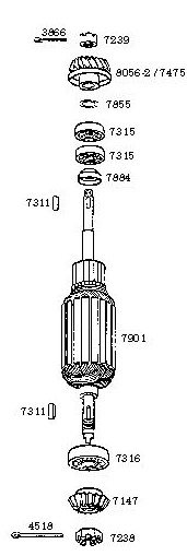 7316 Bearing for bottom of alternator 4C